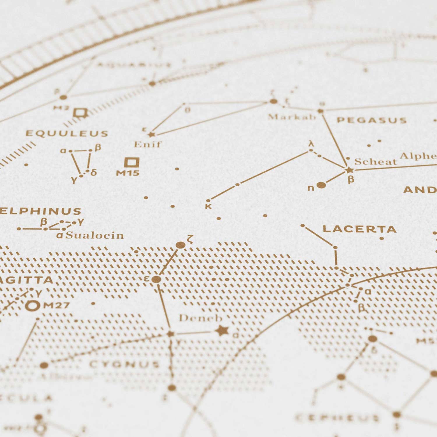Stellar Map Constellation Prints: Map I — The Northern Sky (Gold/White ...