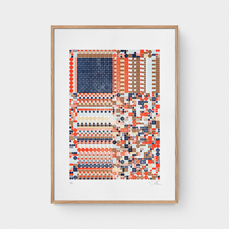 LEGO: Glitch A-5c-2 (Ed. of 15), Letterpress Print – Stellavie