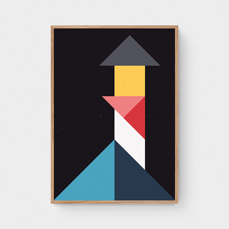 Tangram Prints, Lighthouse – Stellavie